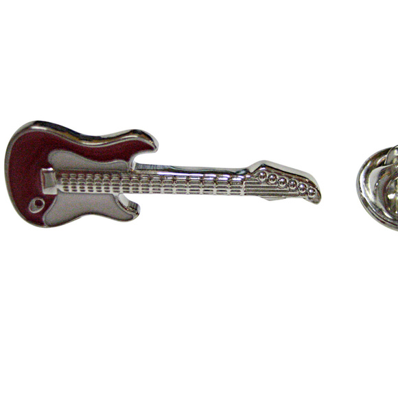 Kiola Designs | Accessories | Red And White Full Guitar Lapel Pin ...
